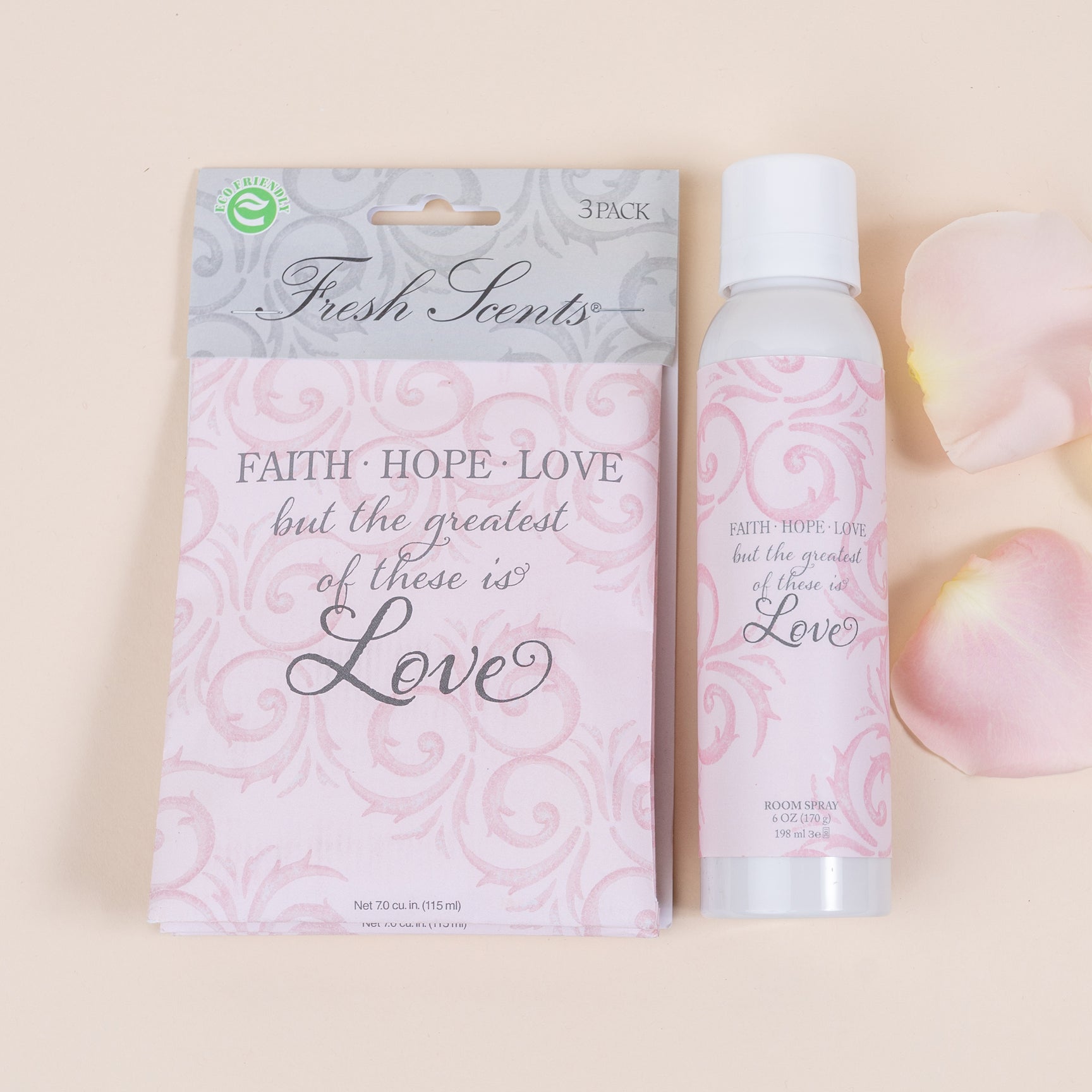 Faith Hope Love Sachet + Spray Duo – Fresh Scents